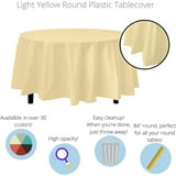 Yellow Decorations | Round Yellow Table Cloth | Round Plastic Table ...