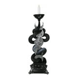 Wicca Triple Moon Pentagram Insignia Black Viper Snake Taper Candle ...