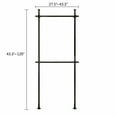 Miumaeov 2 Tier Adjustable Clothes Rack Hanger Telescopic Wardrobe ...