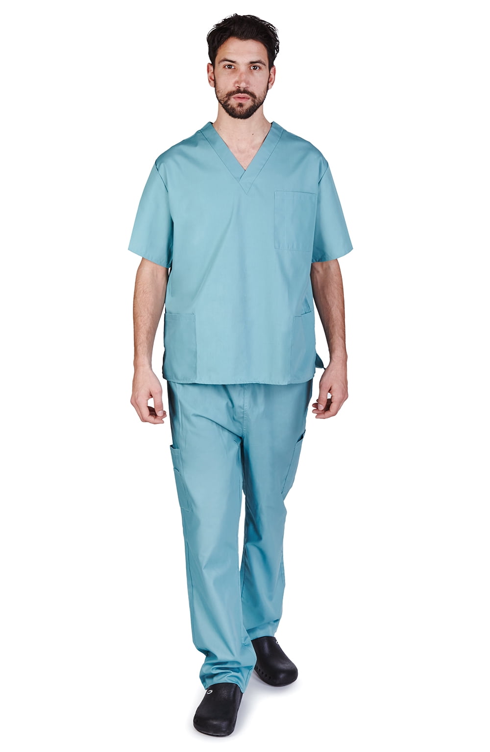 Natural Uniforms Men Scrub Set, Men Medical Uniforms 102 (Misty Green ...