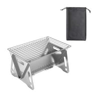 "Outsunny 28"" Large Outdoor Stainless Steel Portable Folding Charcoal BBQ Grill Set" - Walmart.com
