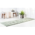 Rugs.com Botanical Shag Collection Rug – 6 Ft Runner Green Shag Rug ...