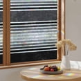 Black Stripes Window Privacy Film Minimalist Stripe Modern Gradient ...