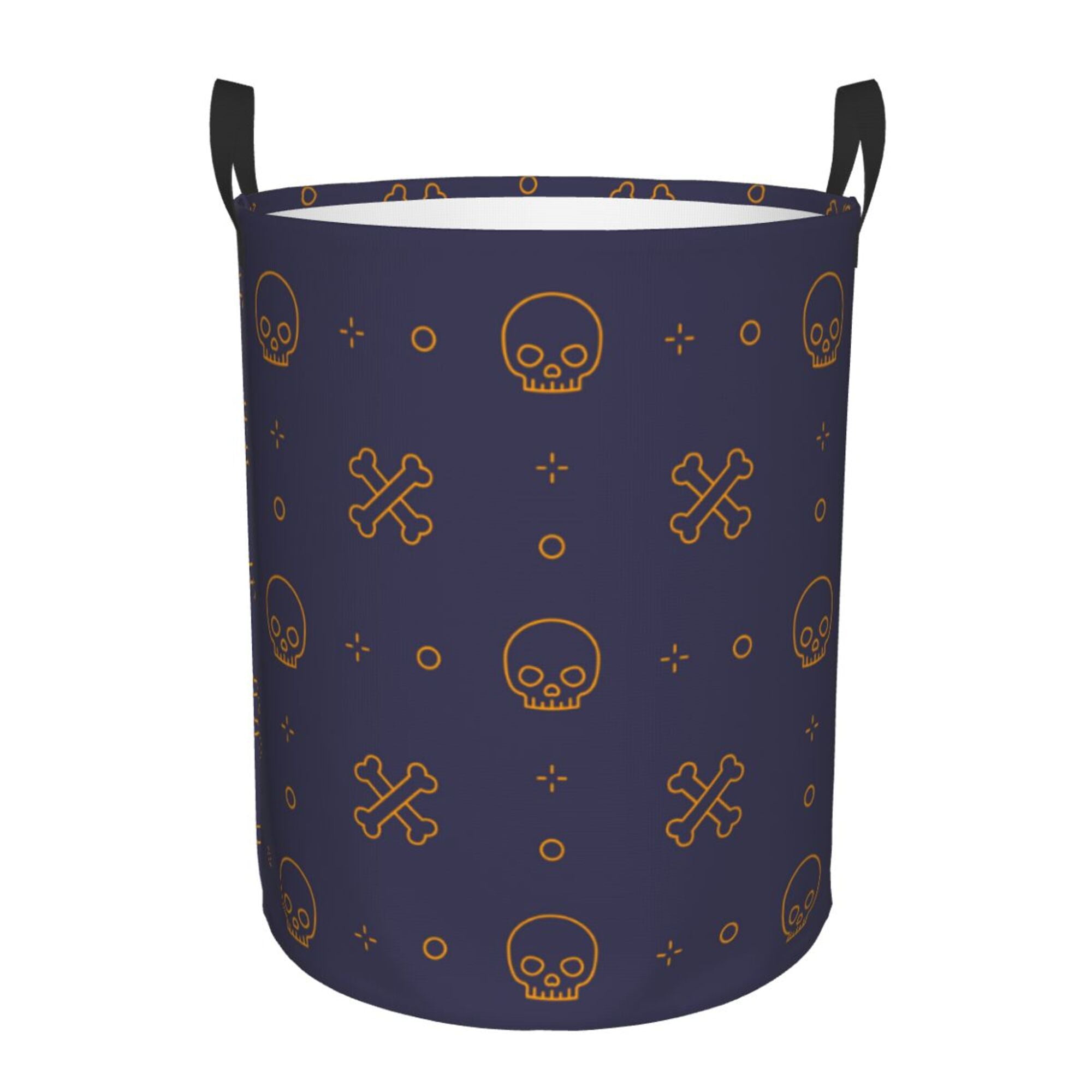 TEQUAN Waterproof Laundry Hampers, Dark skulls and Bones Pattern ...