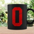 Distressed Red Number 0 Jersey Player Uniform 0 Coffee Mugs - Walmart.com