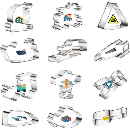 12 Pieces Construction Cookie Cutter Set Construction Tool Cutter ...