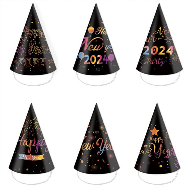 6 Pieces New Years Eve Party Hats, Happy New Year Decorations 2024, New ...