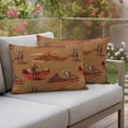 2 Pack Outdoor Waterproof Throw Pillow Covers,Vintage Ethnic Cowboy ...