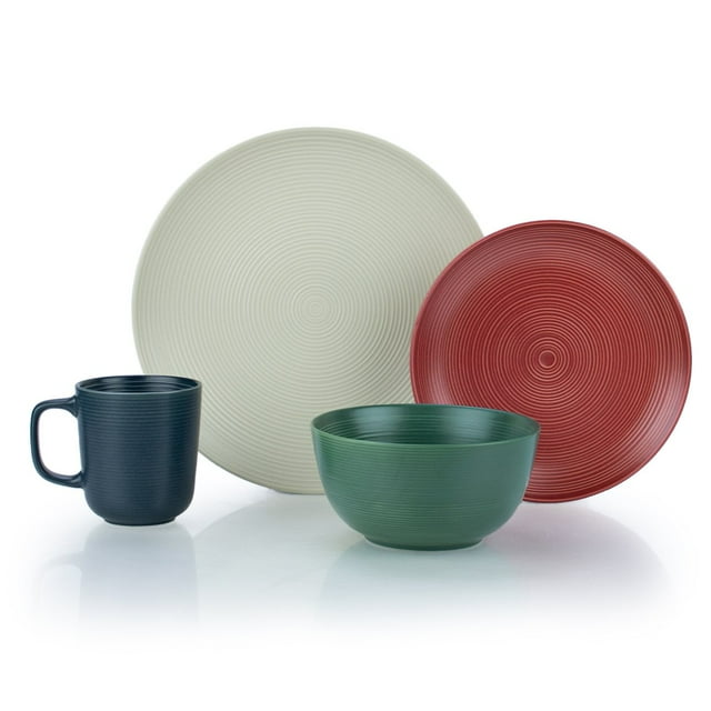 Everything Kitchens Modern Colorful Neutrals - Rippled 16-Piece ...