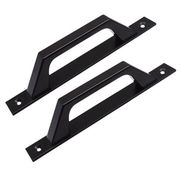 Black Diecast with Hardwood Handle Surface Hook Sliding Patio Door Pull ...