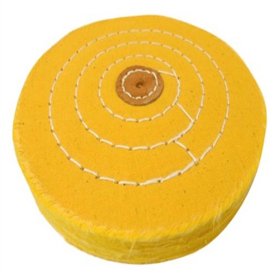 DYNAMIC Yellow Cotton Wheel | 5" Diameter Buff with 45 Layers of Cotton ...