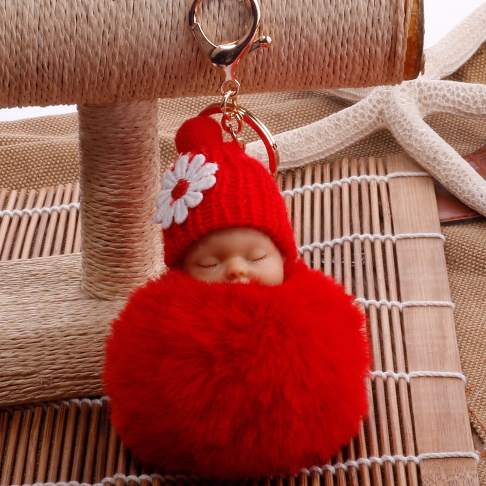 Click here for Unbranded Cute Fur Fluffy Pompom Sleeping Baby Dol... prices