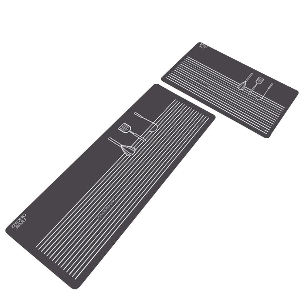 Dewin 2 Pcs Kitchen Rug Set Non Slip Kitchen Mat Set Rubber Backing Doormat For Indoor Outdoor