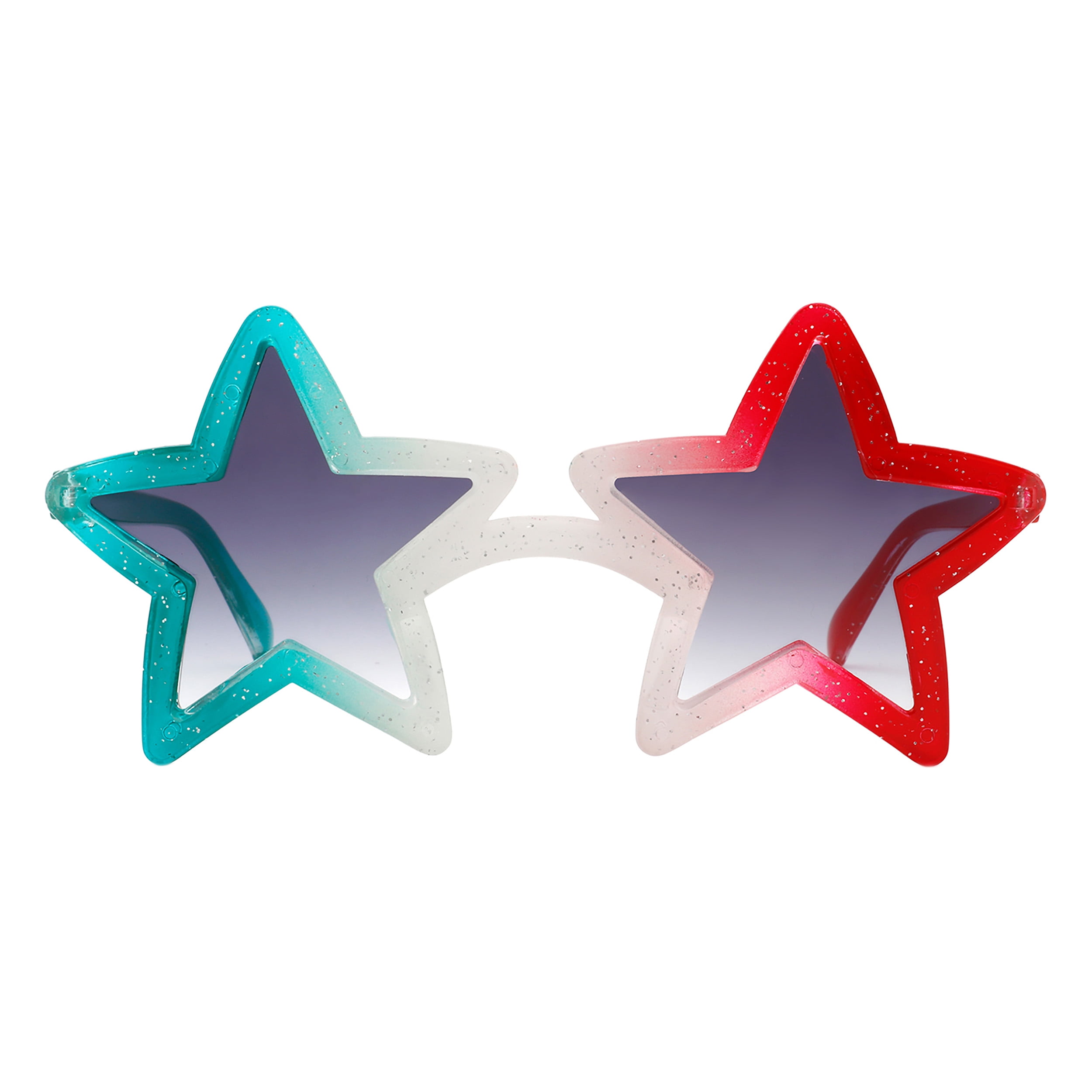 Star Shape Sunglasses Glittery Fun Festive Party Shades UV400 Green ...