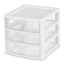 Sterilite 18 Pack ClearView Small 3 Drawer Organizer for Desk and ...
