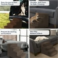 PETMAKER Foam Pet Stairs for Small Dogs, Cats, Rabbits, and More (Brown ...