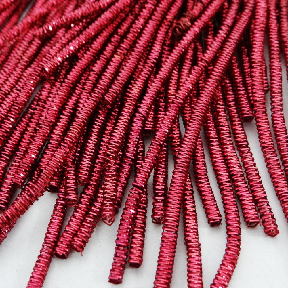 IBA Indianbeautifulart Handcrafted Metallic Red Bullion Rough Purl ...