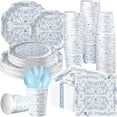 UYGDUY-175 Pcs Something Blue Before I Do Bridal Shower Party Tableware ...