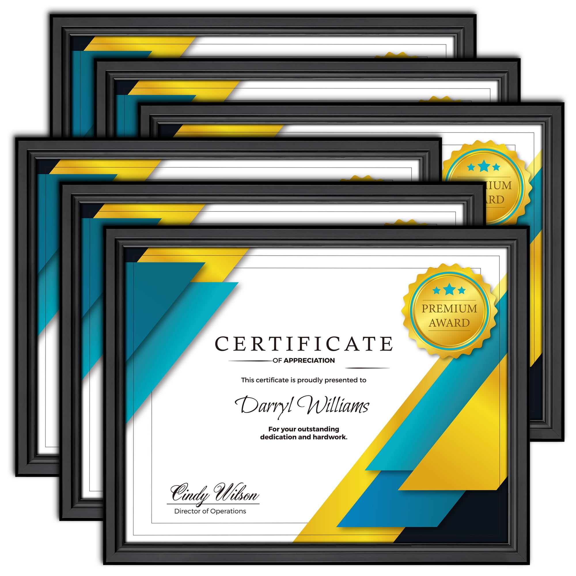 Langdon House 8.5x11 Black Certificate Frames, Modern Contemporary ...