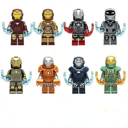 Marvel Avengers Iron Man Tony Stark Armored Building Blocks | Walmart ...