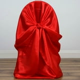 Efavormart Red Chair Covers for Party 1 Set Universal Satin Self Tie ...