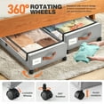 Livhil Strong Roller Under Bed Storage Box, 2Pack Containers with ...