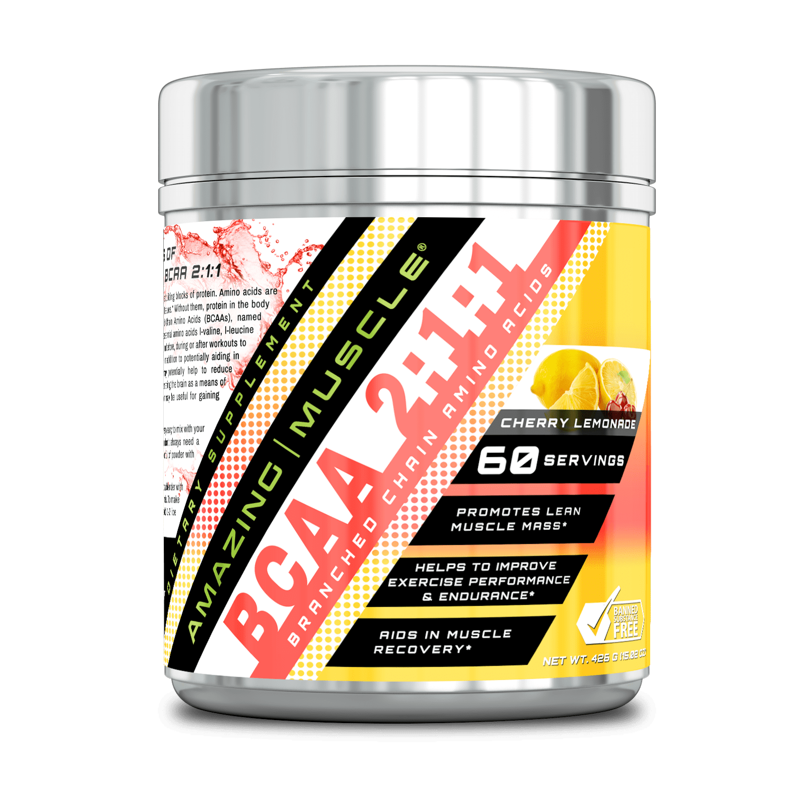Amazing Muscle BCAA 2:1:1 Branched Chain Amino Acids - 6,000 MG - 60 ...