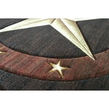 Premium 3D Effect Hand Carved Thick Modern Cowboy Lodge Texas Star Area ...