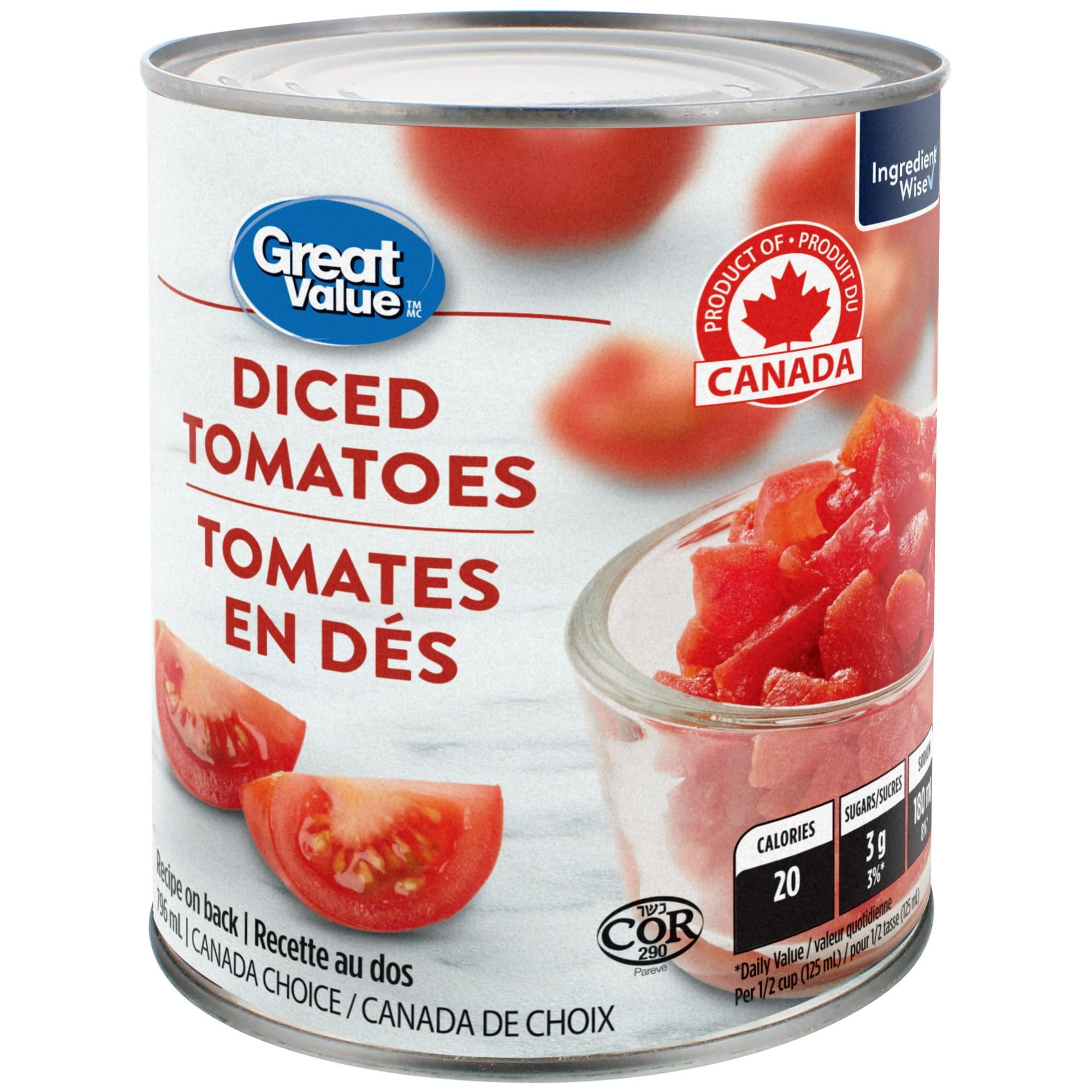 Click here for Great Value Diced Tomatoes 796 Ml prices