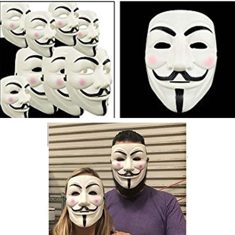 White Costume Face Mask 1 Mask V for Vendetta Anonymous Guy Fawkes ...