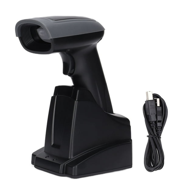 Wireless Barcode Scanner, 2.4G USB2.0 Inbuilt Rechargeable Battery Plug ...