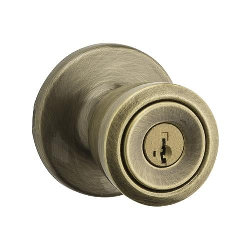 Weiser Lock GAC531 B5 WS 6LR1 Beverly Entry Door Knob, Antique Brass ...