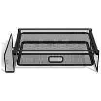 Mind Reader Metal Mesh Monitor Stand with Storage Compartments, Black ...