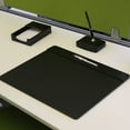 Black Leatherette 17 x 14 Top-Rail Conference Pad with Pen Well ...