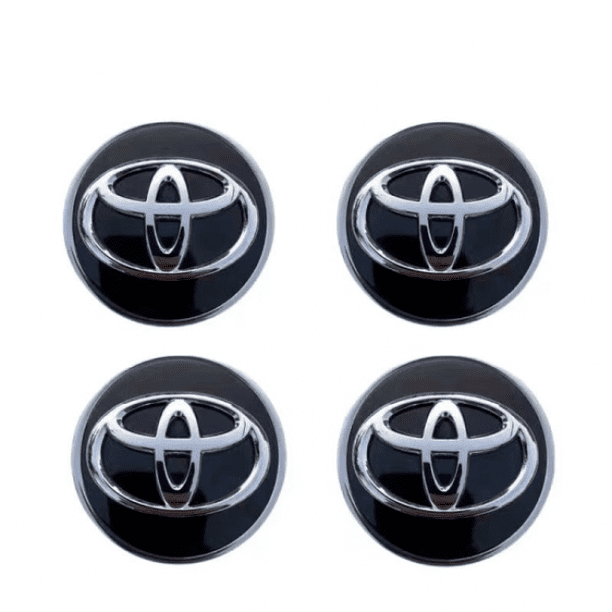 4 pcs Toyota 62mm wheel center hub caps for Logo Black - Walmart.ca