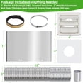 3 Inch White Plastic Dryer Vent Cover Universal Exhaust Ventilation Kit ...