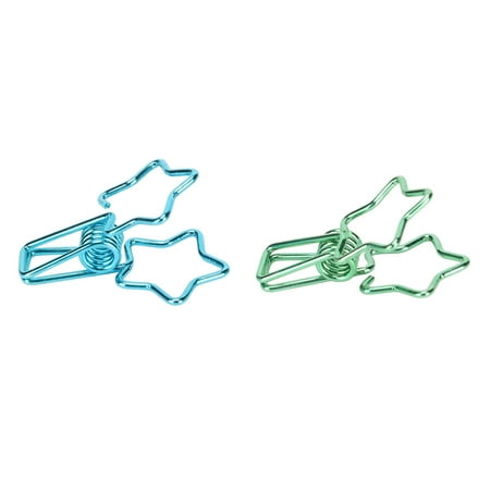 Small Binder Clips, Strong Clamping Force Cute Cartoon Star Binder ...