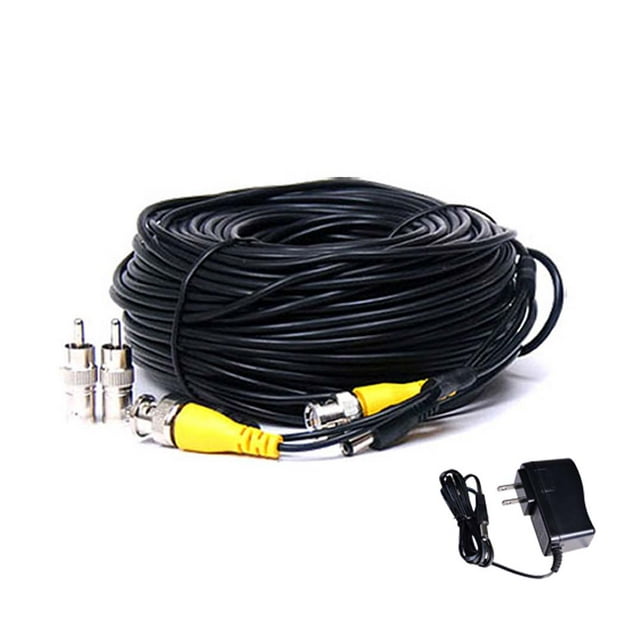 VideoSecu 50ft Video Power Extension Cable Wire Cord and 12V DC 500mA ...