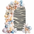 4FT Arch Backdrop Covers, Beige Black Stripe Wedding Arch Cover ...