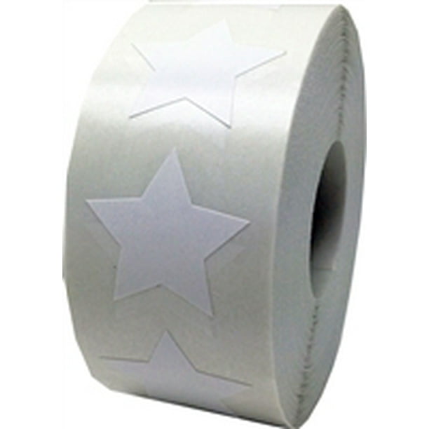 White Star Stickers, 1 Inch in Size, 500 Labels on a Roll - Walmart.com ...