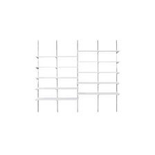 88 in. H "Ladder Style" Black Double 2-Tier Wall Unit (Pack of 1 ...