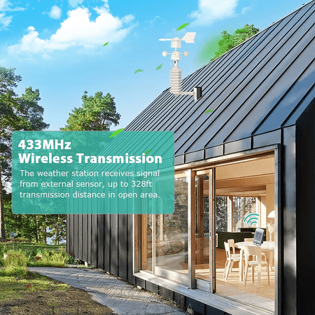 Wireless Weather Station with Outdoor Sensor Battery Powered Weather ...