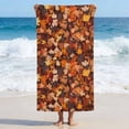 Beach Towel Backpack, Maple Leaf Autumn 2 in 1 Soft Absorbent Beach ...