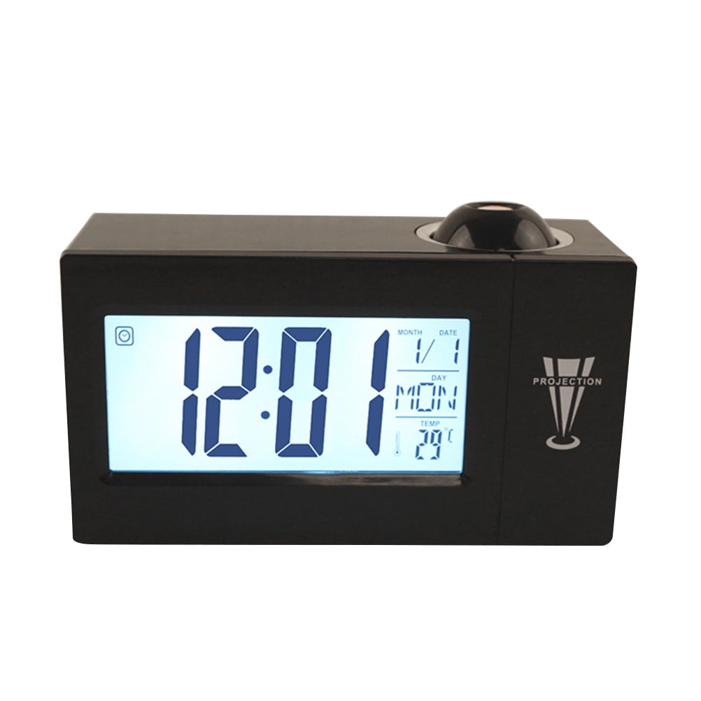 LED Display Alarm Clock Digital Projection Clock Modern Table Clock ...
