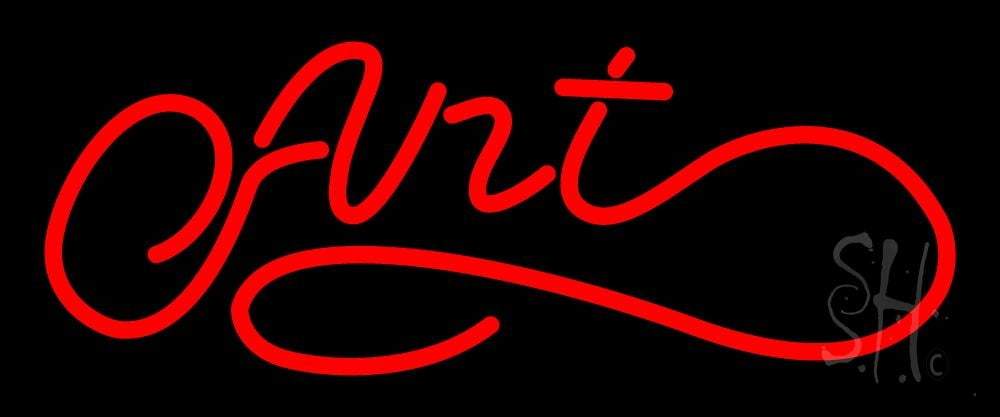 Cursive Art LED Neon Sign 6 x 15 - inches, Black Square Cut Acrylic ...
