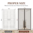 Black Fiberglass Magnetic Screen Door Fits Door Size 64" x 80" for ...