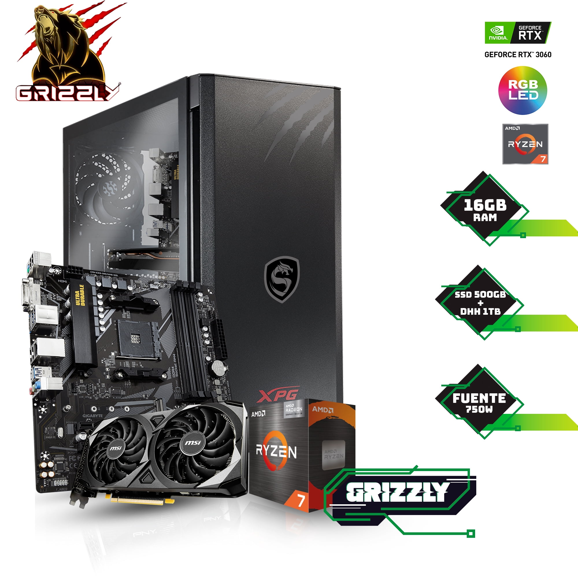 PC Gamer N/A xpg Nvidia Geforce Rtx 3060 Amd Ryzen 7 Pro 4750G 4.4 Ghz ...