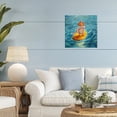 Stupell Industries The Paddler Duck with Straw Hat Canvas Wall Art ...