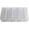 60 Pack 41mm Air-Tite Coin Holders with Case - Crystal Clear, Thick ...