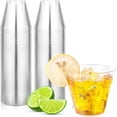 100 Count 12 OZ Clear Hard Plastic Disposable Cups, Elegant Fancy Party ...